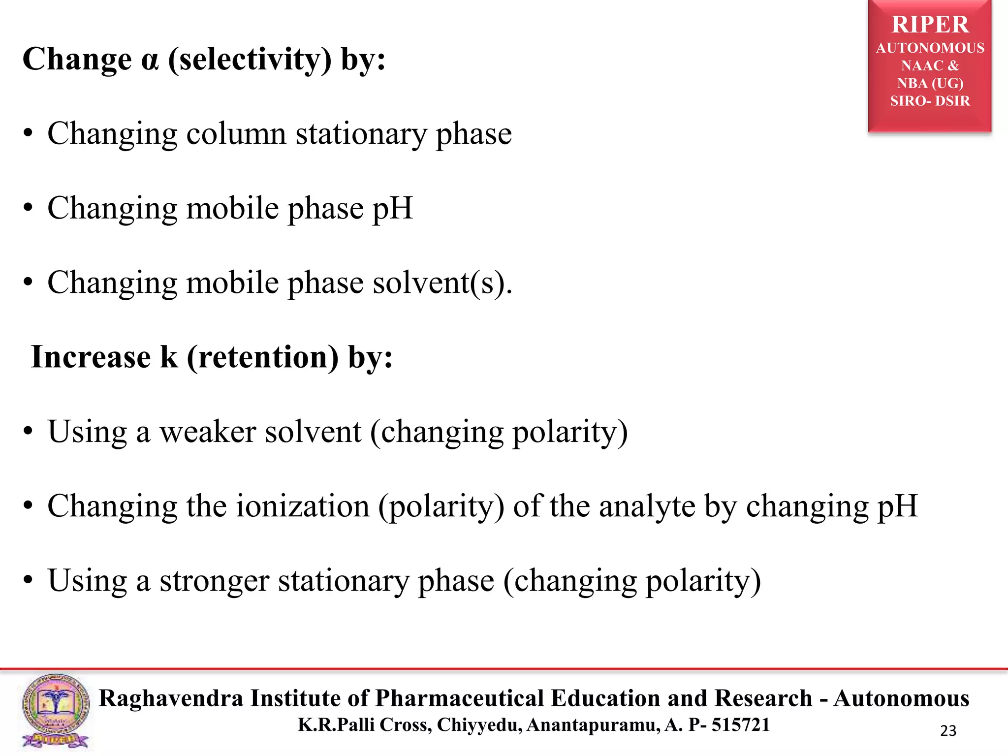 Factors Affecting Resolution In HPLC. | PPTX