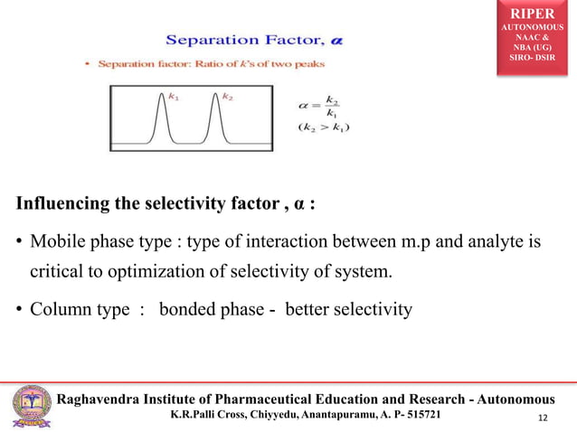 Factors Affecting Resolution In HPLC. | PPTX | Chemistry | Science