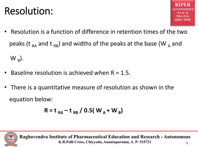 Factors Affecting Resolution In HPLC. | PPTX | Chemistry | Science