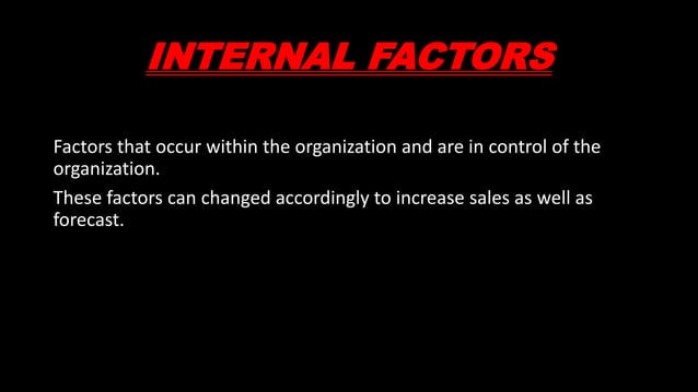 Factors Affecting Sales Forecasting Pptx