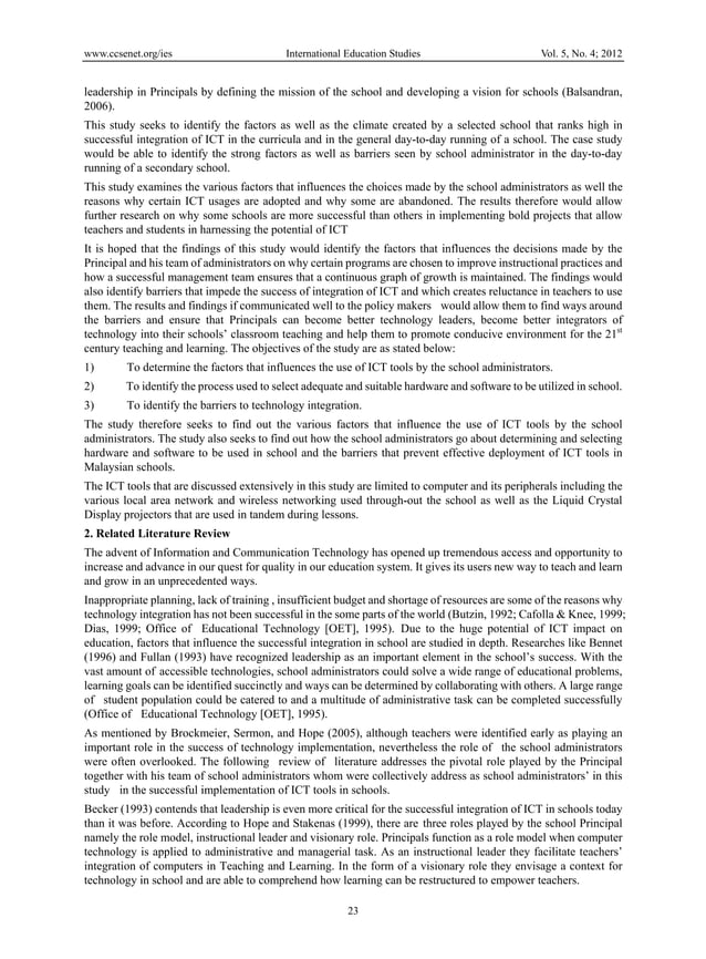 Factors affecting school admin choices in adopting ict tools | PDF