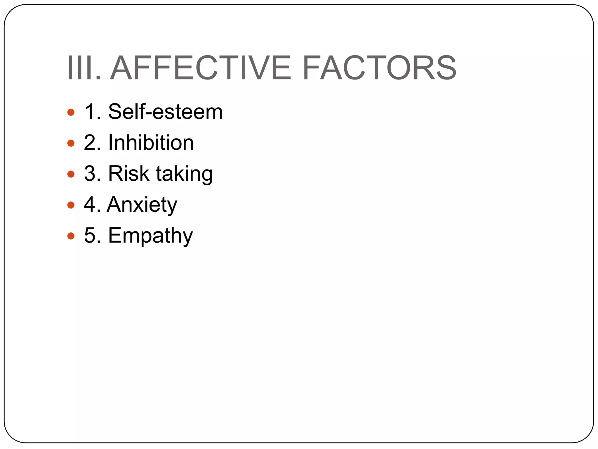 Factors affecting second language acquisition | PPTX | Education