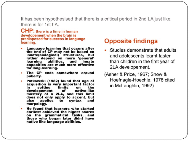 Factors Affecting Second Language Acquisition Pptx Education