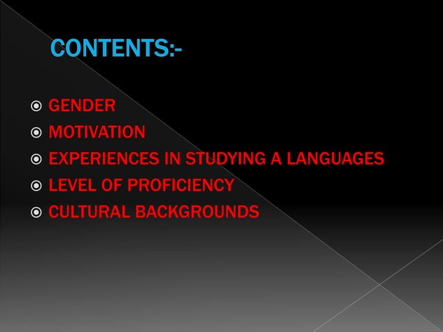 Factors Affecting Second Language Strategy Use Ppt