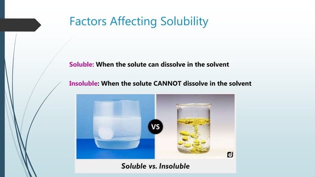 Factors affecting solubility | PPTX | Chemistry | Science