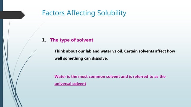 Factors affecting solubility | PPTX | Chemistry | Science