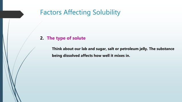 Factors affecting solubility | PPTX | Chemistry | Science