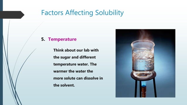 Factors affecting solubility | PPTX | Chemistry | Science