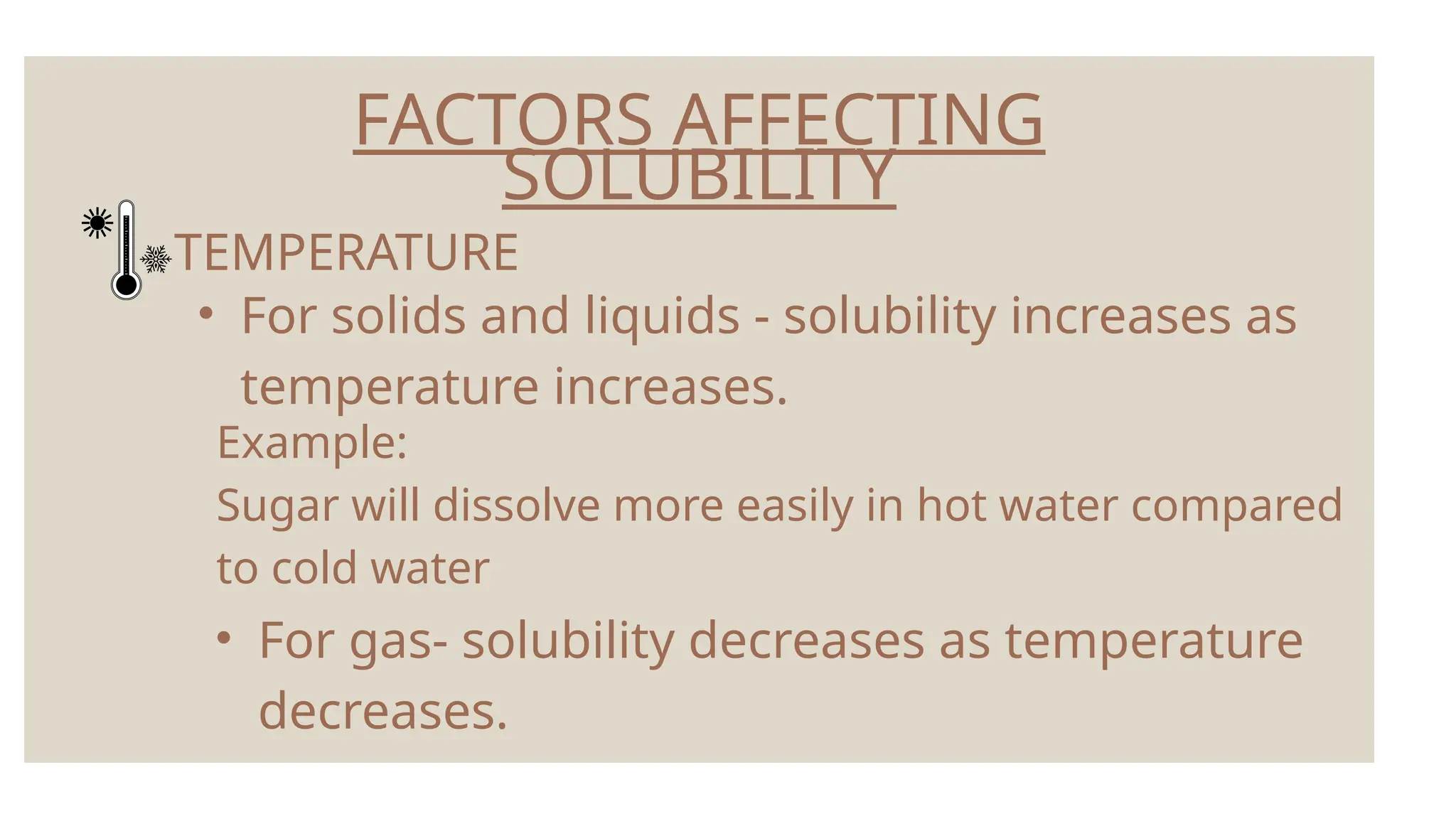 Factors Affecting Solubility Grade 7 presentation | PPTX