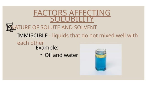Factors Affecting Solubility Grade 7 presentation | PPTX