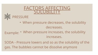 Factors Affecting Solubility Grade 7 presentation | PPTX