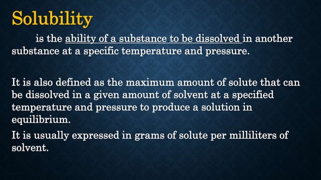 Factors Affecting Solubility and Rate of Dissolution.pptx | Chemistry | Science