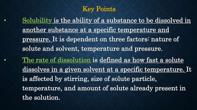 Factors Affecting Solubility and Rate of Dissolution.pptx | Chemistry ...