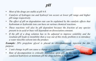 Factors affecting stability of drugs | PPTX