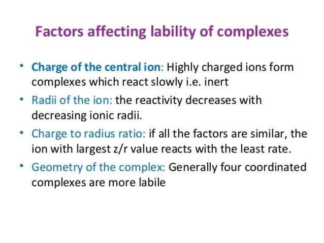Factors affecting stability of complex and Chalets.pptx