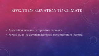 Factors affecting the climate | PPTX