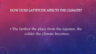 Factors affecting the climate | PPTX