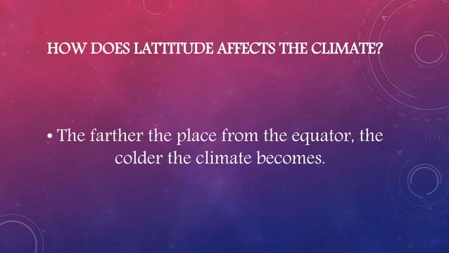 Factors affecting the climate | PPTX | Weather | Science