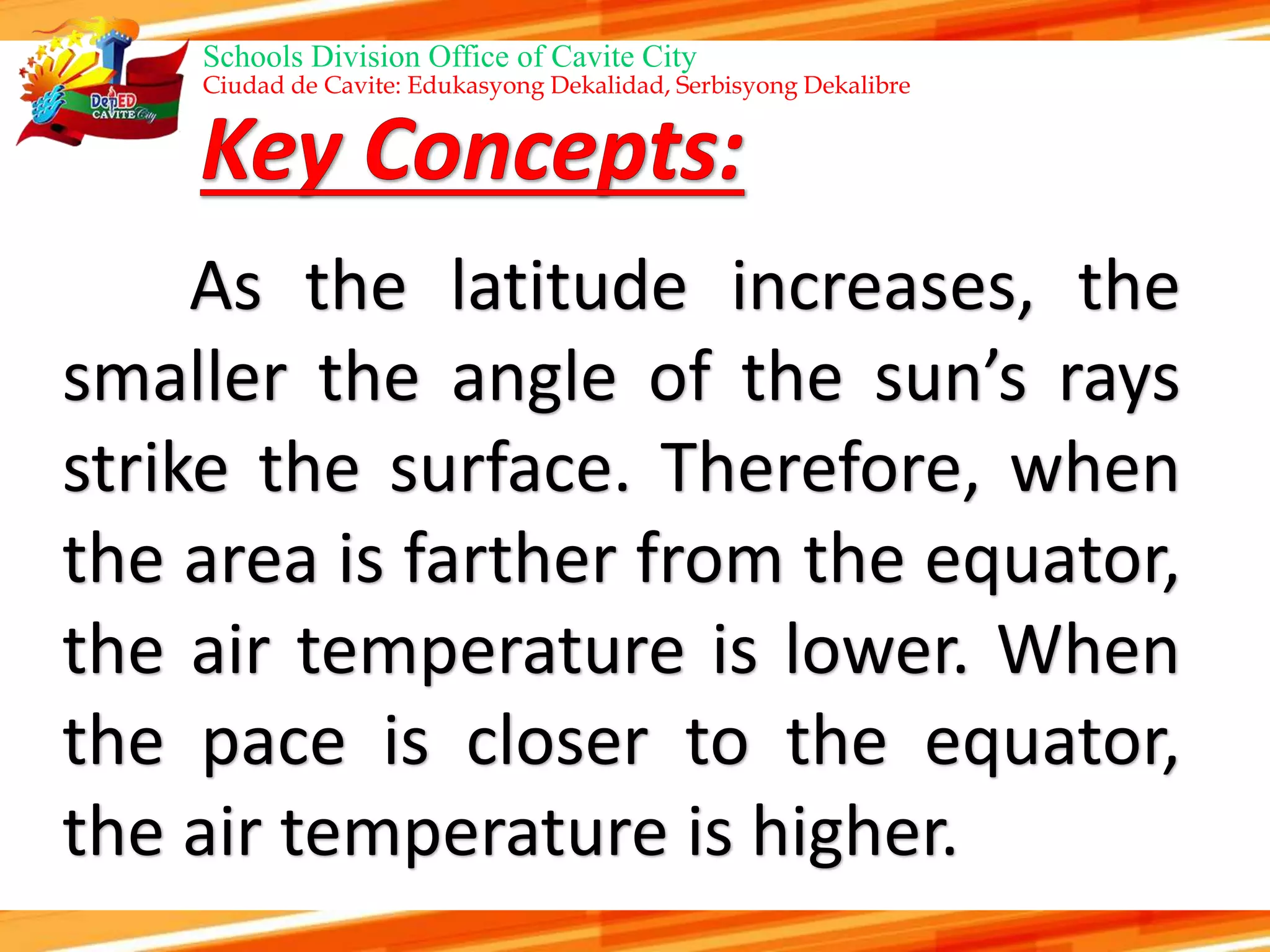 Factors Affecting the Climate (Latitude and Altitude) | PPTX