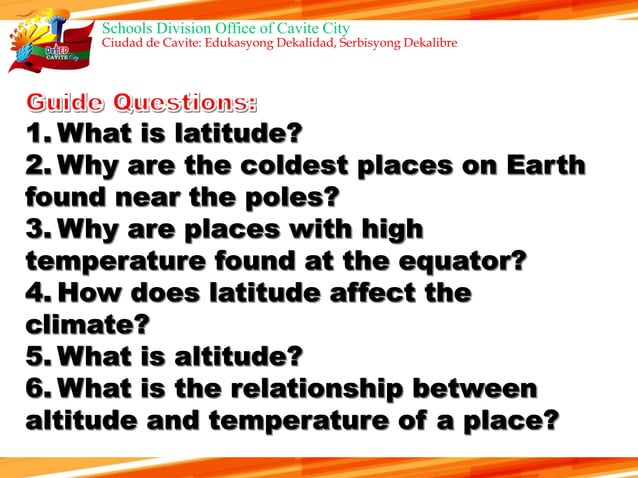 Factors Affecting the Climate (Latitude and Altitude) | PPTX | Weather ...