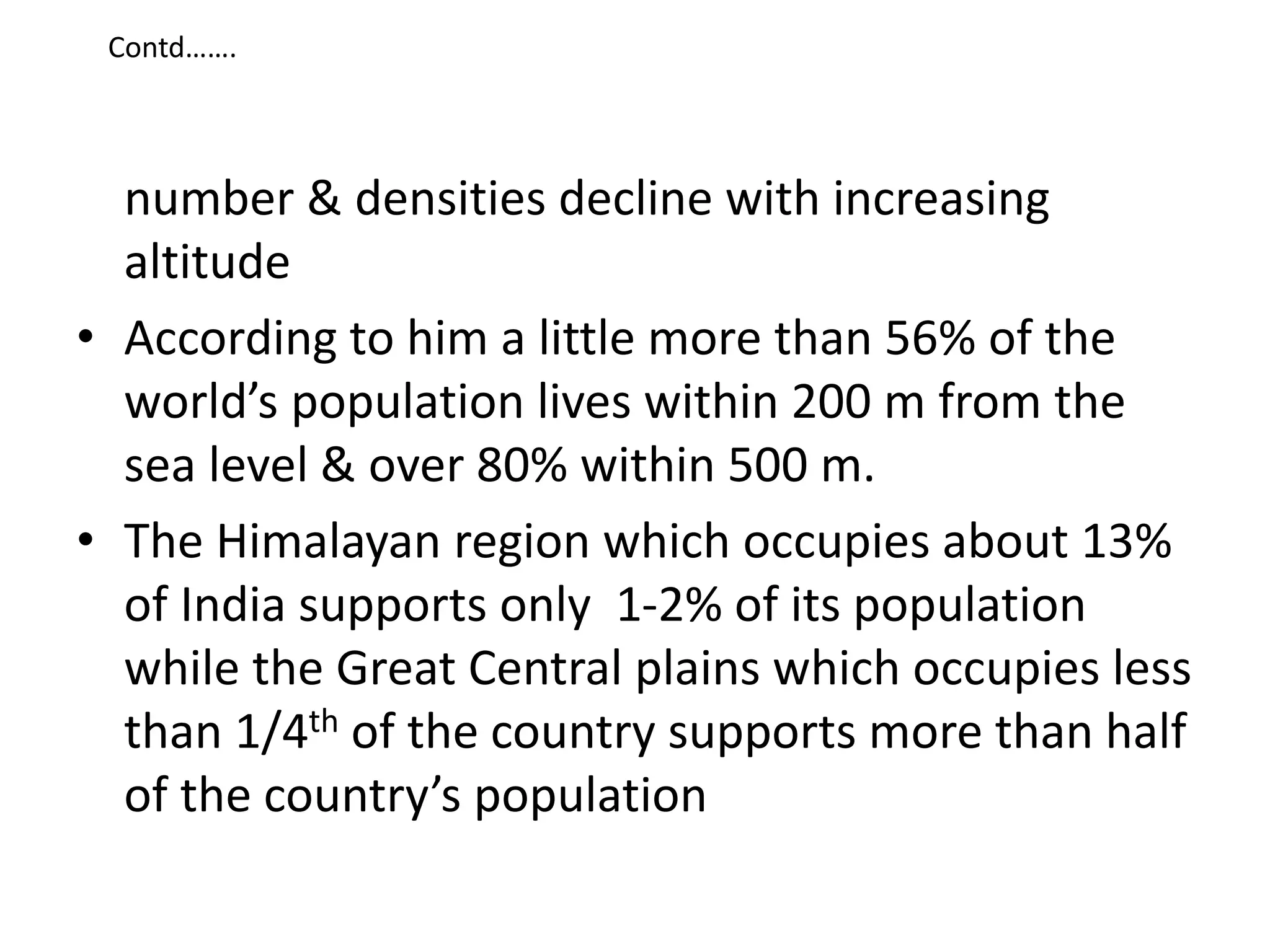 Factors Affecting the Distribution & Density of Population | PDF