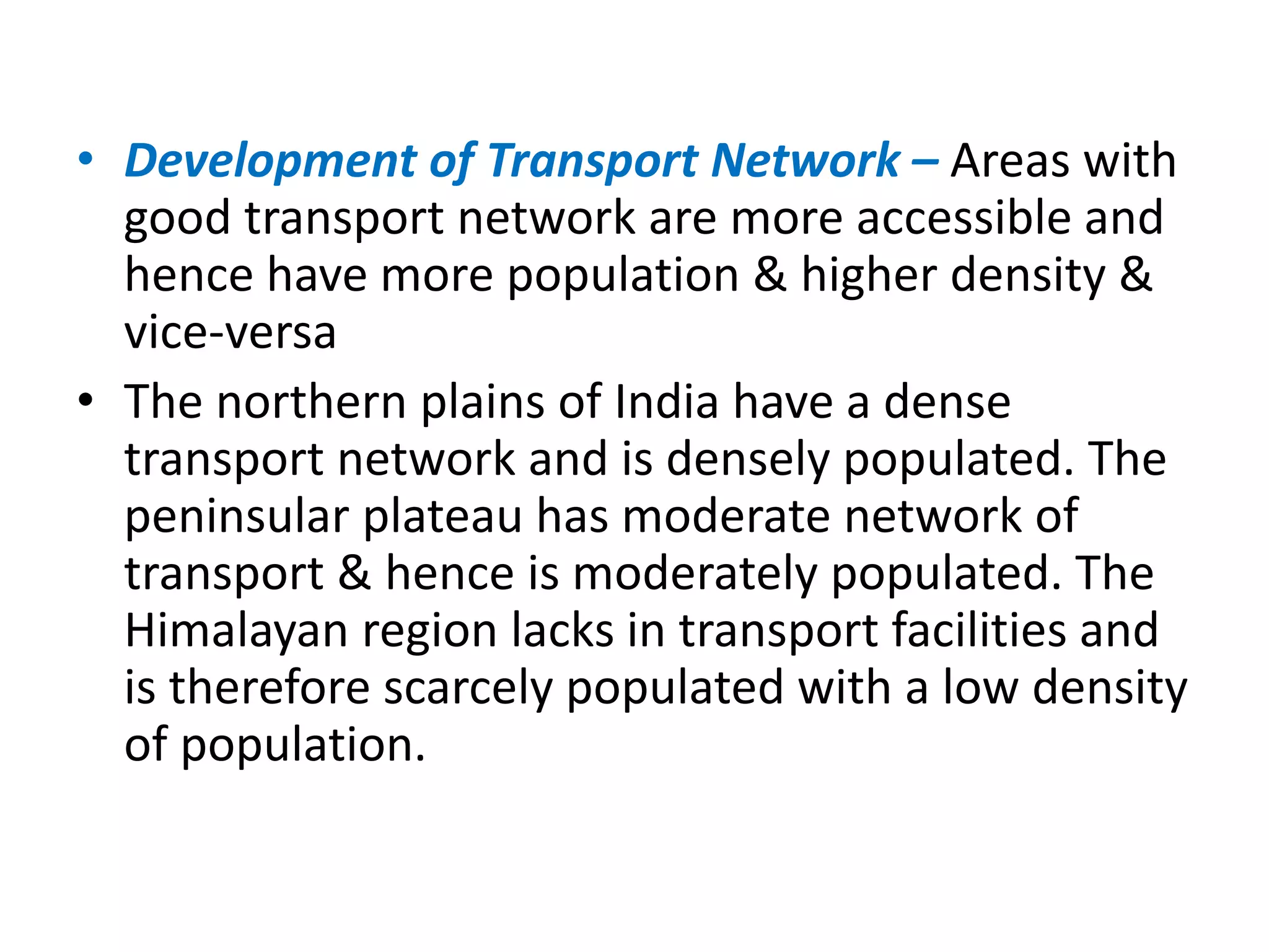 Factors Affecting the Distribution & Density of Population | PDF