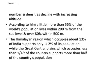Factors Affecting the Distribution & Density of Population | PDF