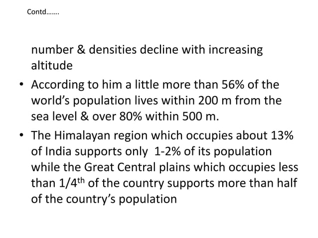 Factors Affecting the Distribution & Density of Population | PDF ...