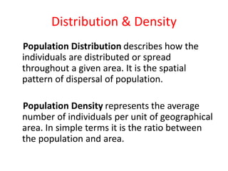 Factors Affecting the Distribution & Density of Population | PDF ...