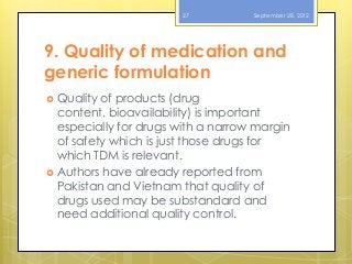 Factors affecting therapeutic drug monitoring | PPTX