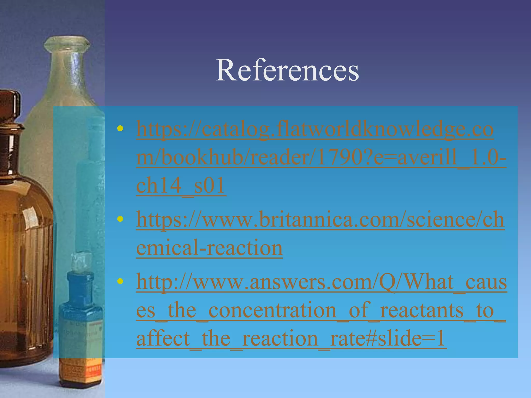 Factors affecting the rate of chemical reaction | PPTX