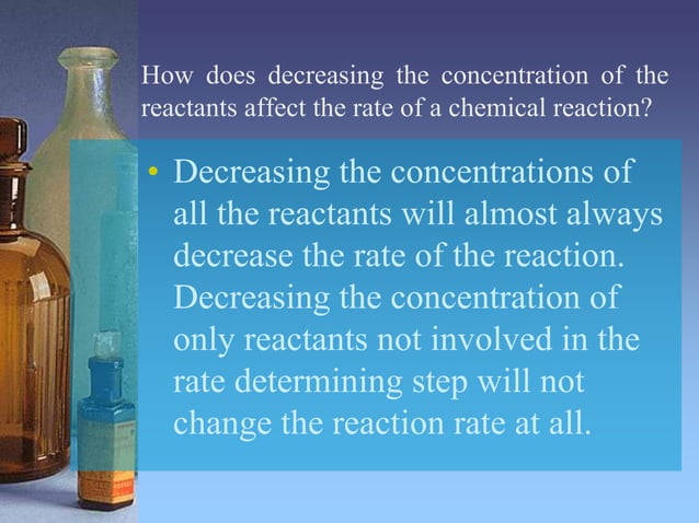 Factors affecting the rate of chemical reaction | PPTX | Chemistry ...
