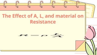 FACTORS AFFECTING THE RESISTANCE OF A UNIFORM WIRE.pptx