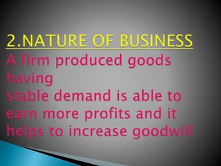 Factors affecting the value of goodwill | PPTX