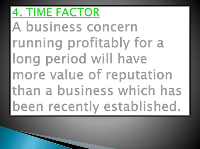 Factors affecting the value of goodwill | PPTX