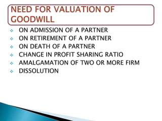 Factors affecting the value of goodwill | PPTX
