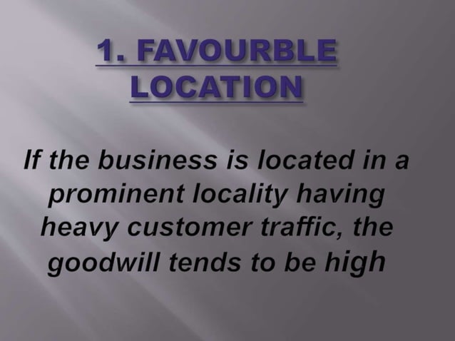 Factors affecting the value of goodwill | PPTX | Business Accounting ...