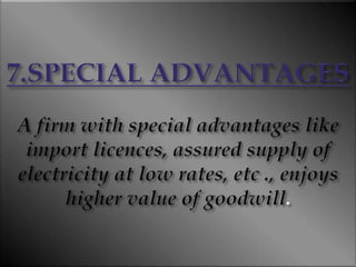 Factors affecting the value of goodwill | PPTX
