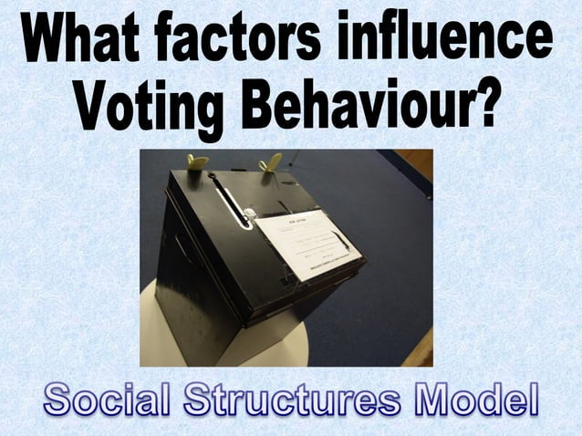 Factors affecting voting behaviour | PPT | Civic affairs | Politics