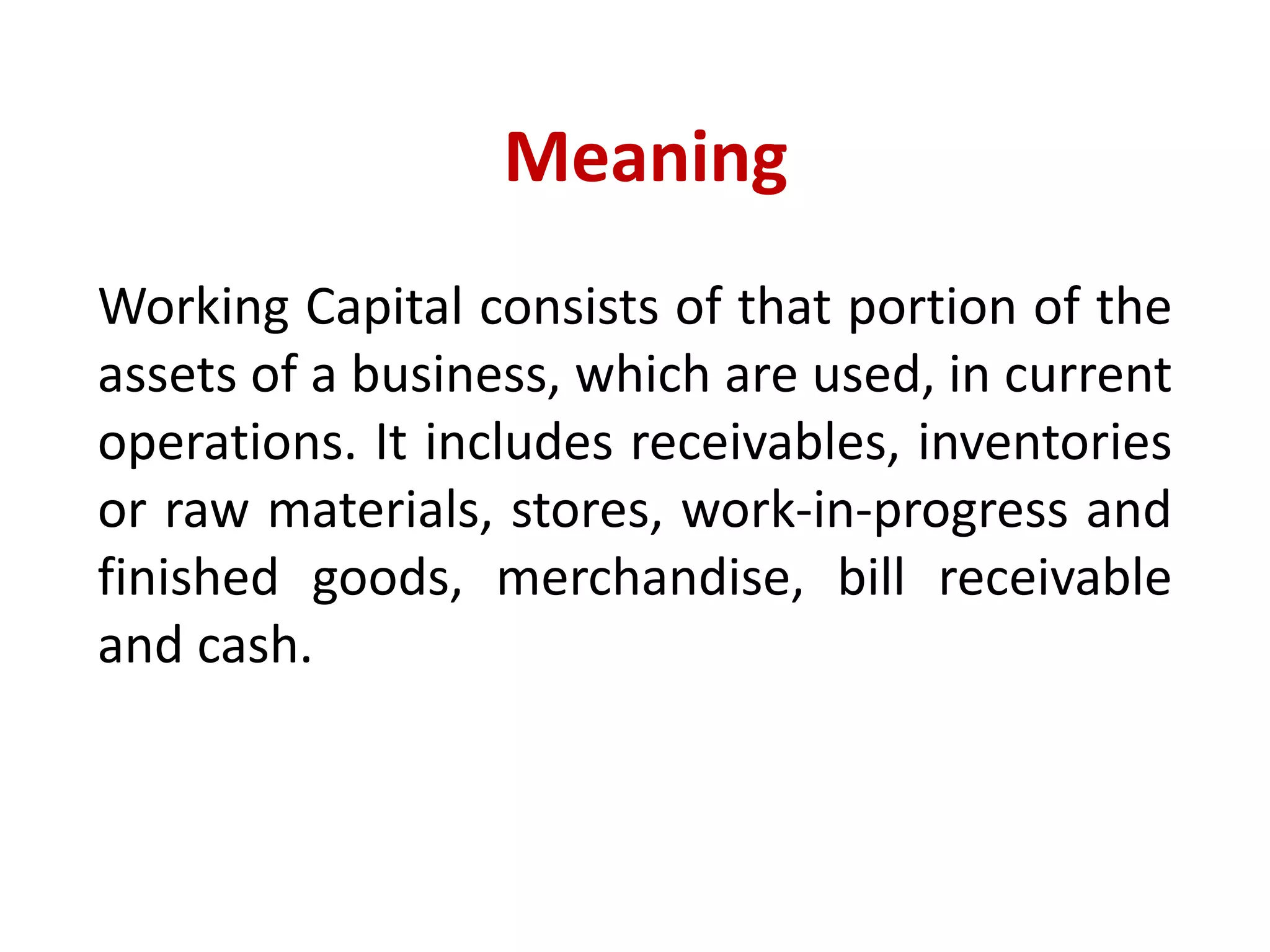 Factors affecting working capital | PPTX