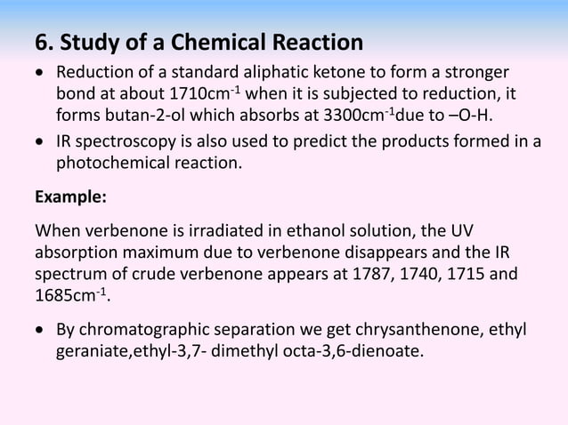 Factors and applications of IR Spectroscopy | PPTX | Chemistry | Science