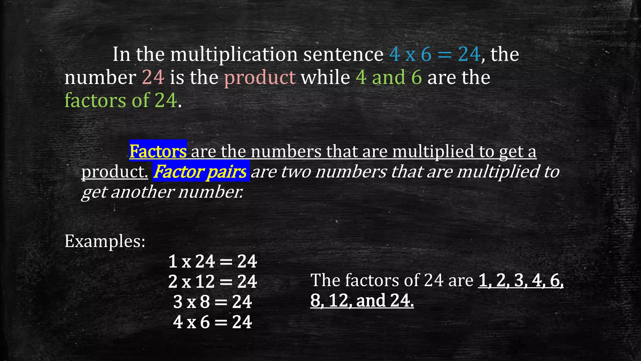 Factors and common factors | PPT