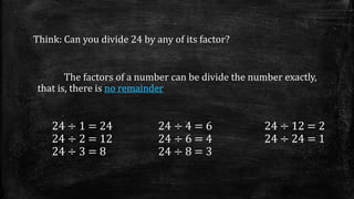 Factors and common factors | PPTX