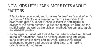 Factors and multiple | PPTX