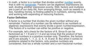 Factors and multiple | PPTX