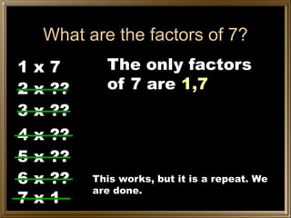Factors and multiple arif class v | PPT