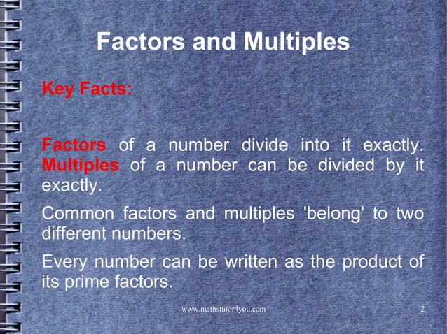 Factors and multiples | PDF | Secondary Education | Education