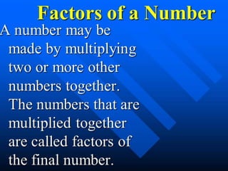 Factors and multiples | PPT