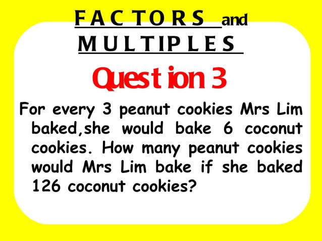 Factors and Multiples Challenge | PPT