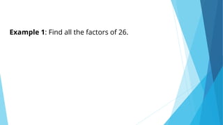 Factors and multiples grade 4 | PPTX
